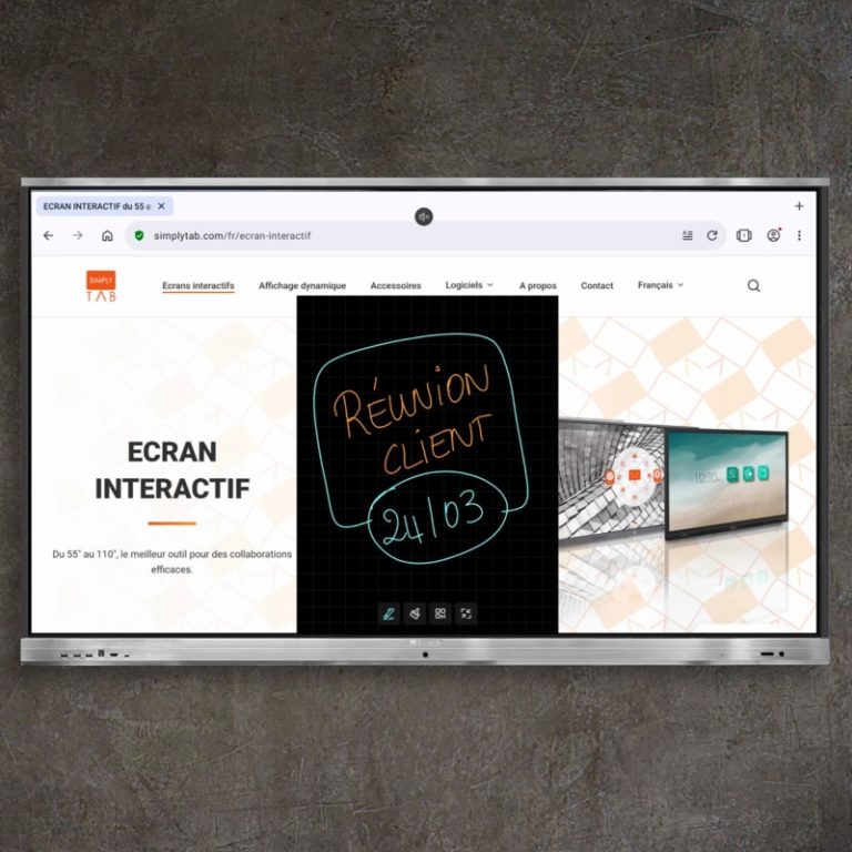 Ecran tactile géant TOUCH du 65 au 110 pouces | SimplyTab