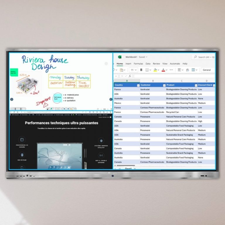Ecran tactile géant TOUCH du 65 au 110 pouces | SimplyTab